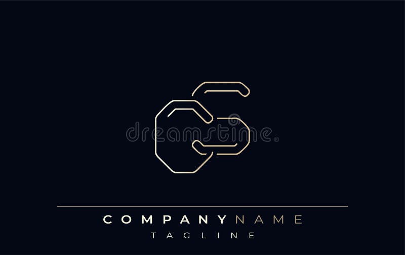 CS Abstract Line Style Logo Stock Illustration - Illustration of simple ...