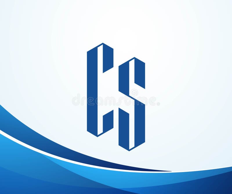 CS Alphabet Letter Logo Design Template Elements Stock Vector ...