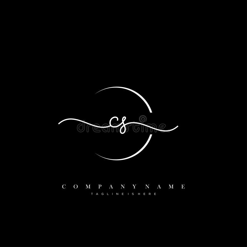 CS Initial Handwriting Minimalist Geometric Logo Template Vector Stock ... CS Initial Handwriting Minimalist Geometric Logo Template Vector Stock ...