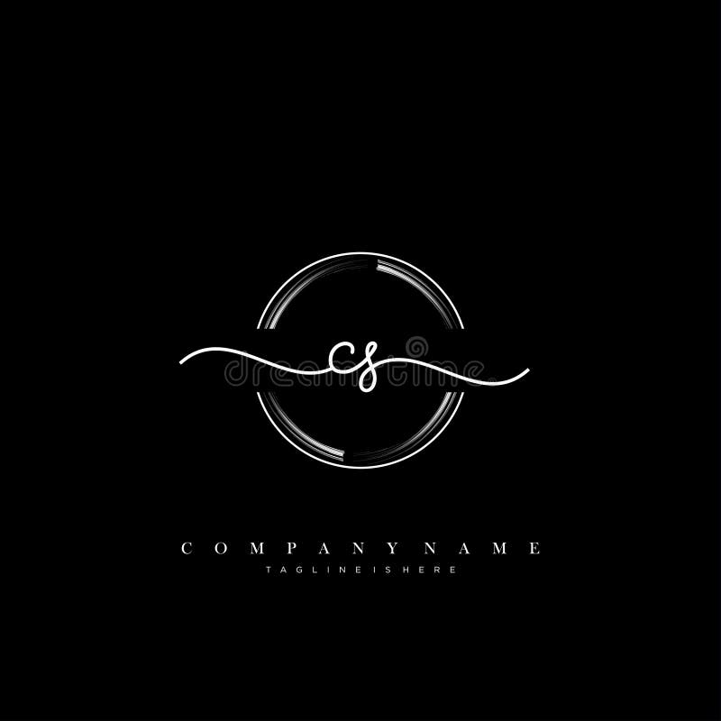 CS Initial Handwriting Minimalist Geometric Logo Template Vector Stock ... CS Initial Handwriting Minimalist Geometric Logo Template Vector Stock ...