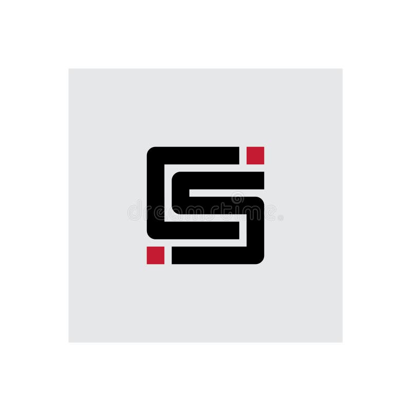 CS - Initials or Logo with Dots. Vector Design Element or Icon. C and S ...