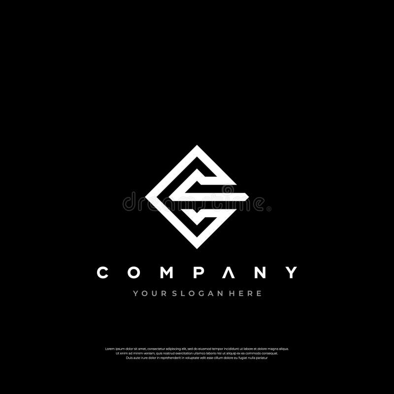 CS Letter Design with Brush Stroke and Modern Stock Vector ...