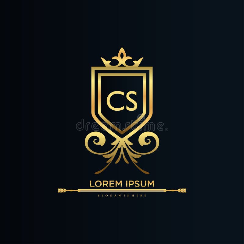 CS Letter Initial with Royal Template.elegant with Crown Logo Vector ...