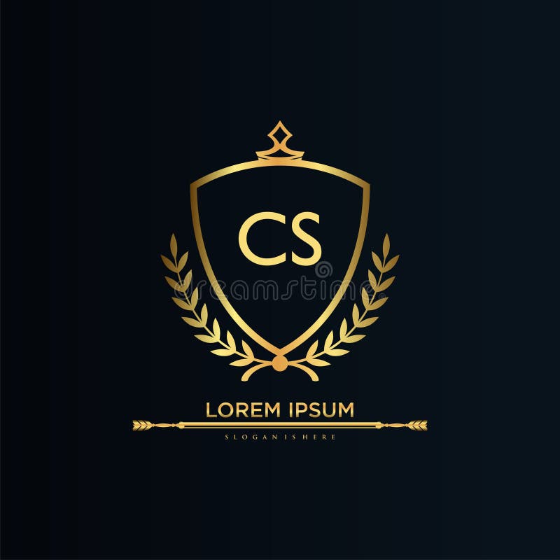 CS Letter Initial with Royal Template.elegant with Crown Logo Vector ...