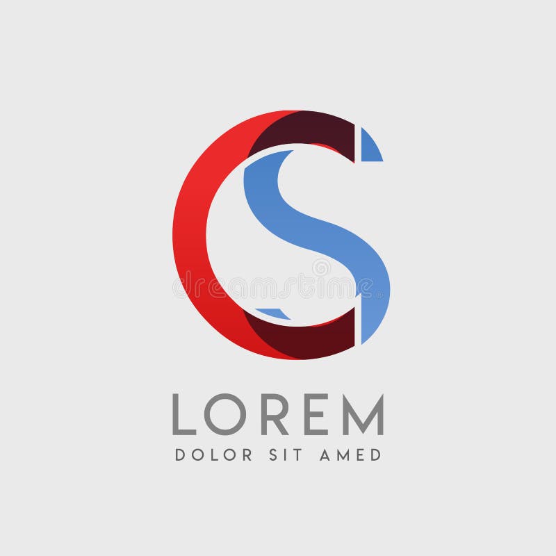 CS C S Letter Logo Design. Creative Icon Modern Letters Vector L Stock ...