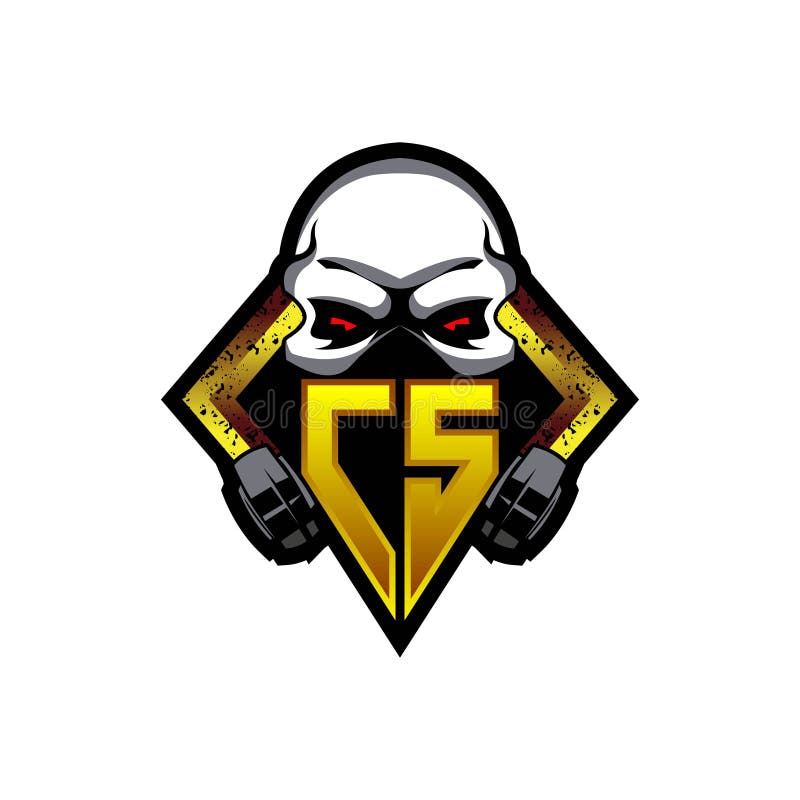 CS Logo Monogram with Skull Shape Designs Template Stock Vector ...