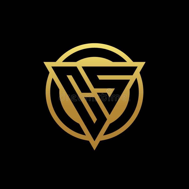 CS Logo Monogram with Triangle Shape and Circle Rounded Isolated on ...
