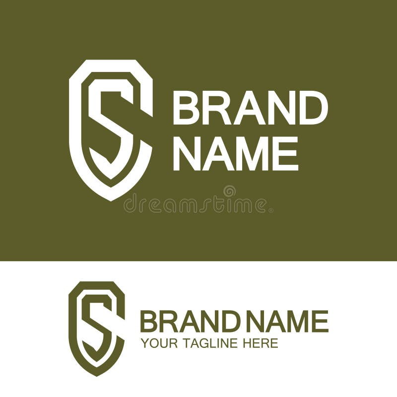 CS Logo or SC Logo. Creative Letter CS or SC Monogram Logo Shield Shape ...