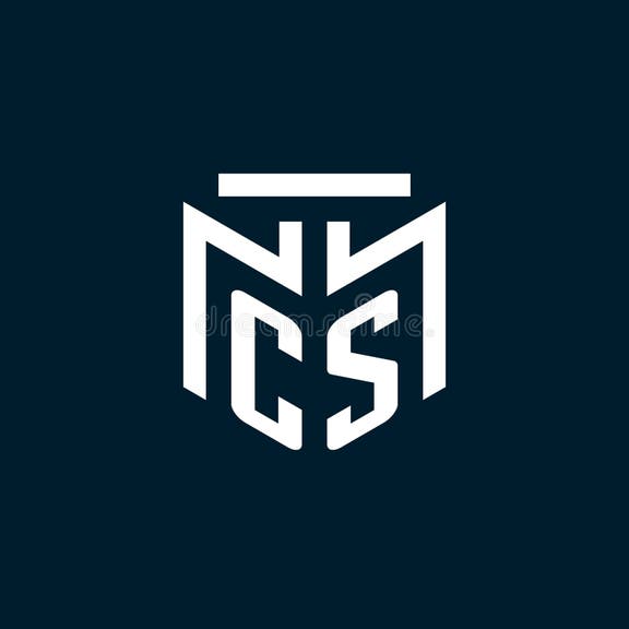 CS Monogram Initial Logo with Abstract Geometric Style Design Stock ...