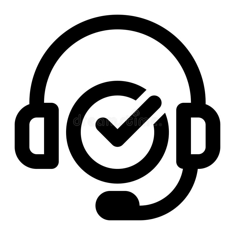 Customer Service, Customer Support, Solution Outline Icon Stock Vector ...