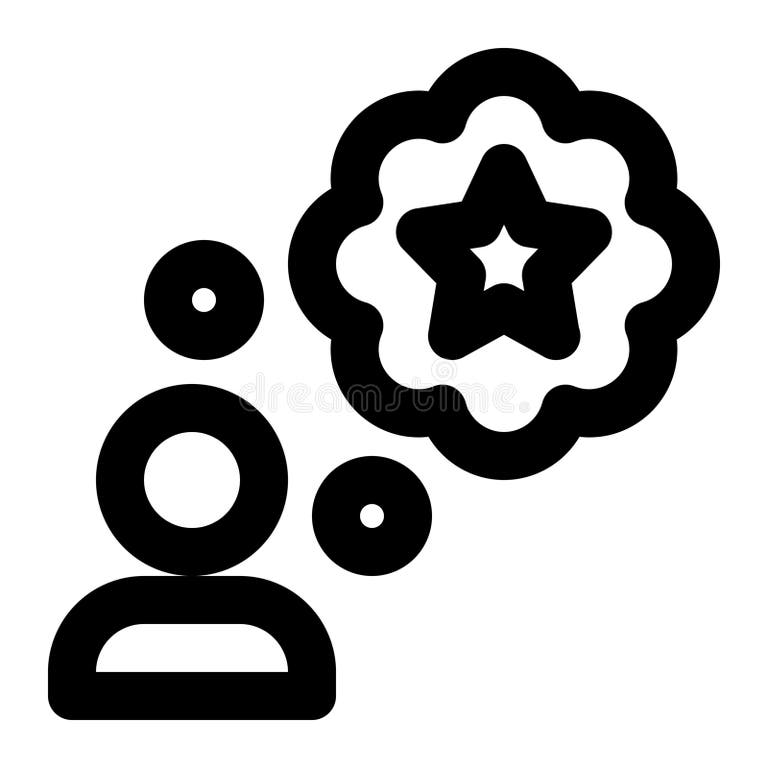 Expectation, Hope, Want Outline Icon Stock Vector - Illustration of ...