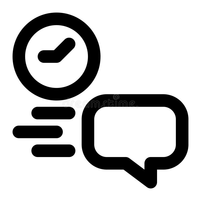 Fast Response, Quick Response, Responsive Outline Icon Stock Vector ...