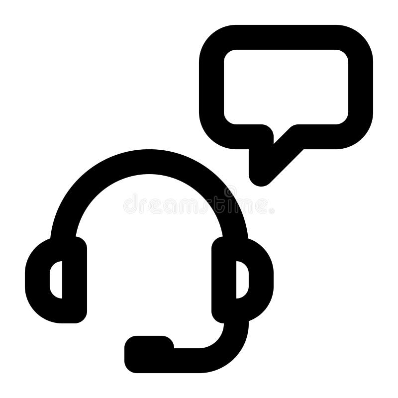 Customer Assistant, Service Agent, Customer Service Outline Icon Stock ...