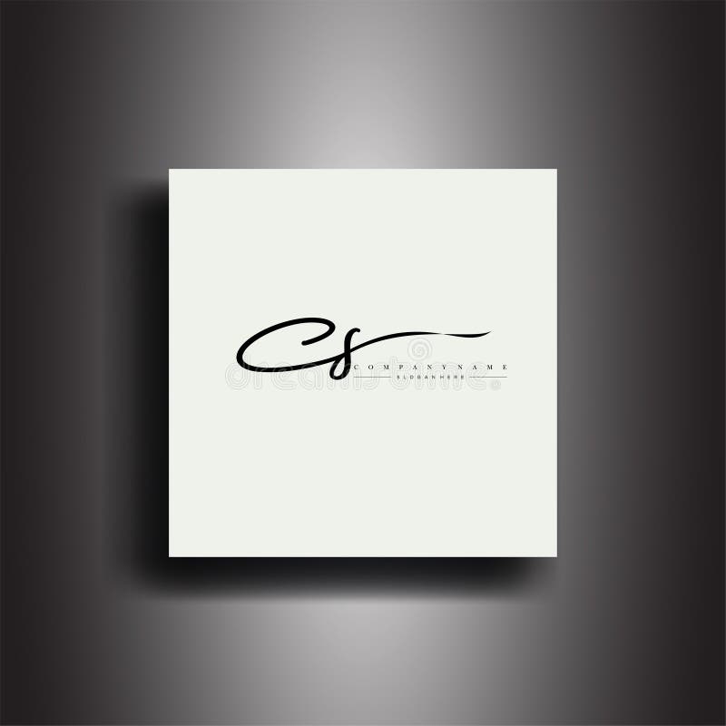 CS Signature Style Monogram.Calligraphic Lettering Icon and Handwriting ...