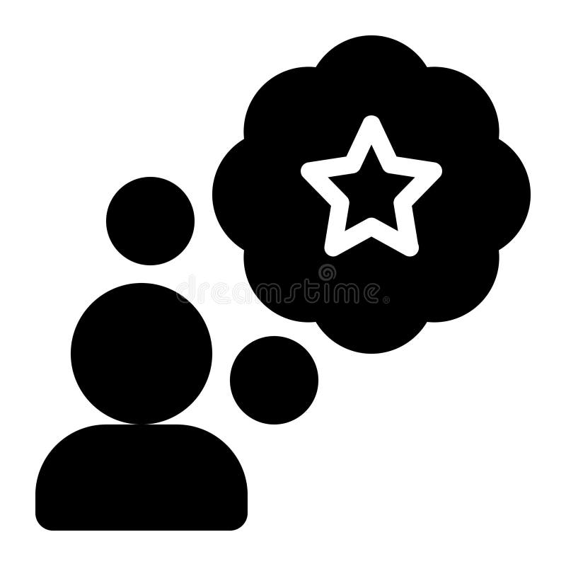 Expectation, Hope, Want Glyph Solid Icon Stock Vector - Illustration of ...