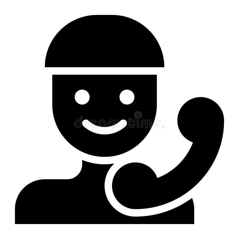 Contact Person, Contact Center, Call Center Glyph Solid Icon Stock ...