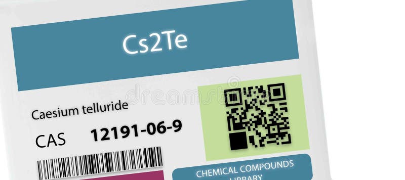 Cs2Te - Cesium Telluride stock image. Image of bottle - 289743853