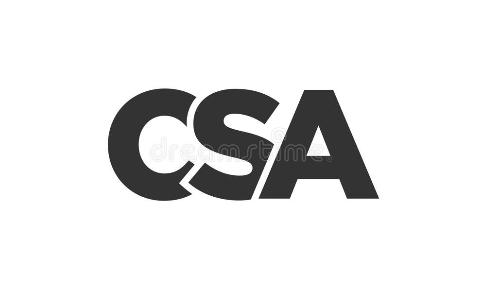 CSA Logo Design Template with Strong and Modern Bold Text. Initial ...