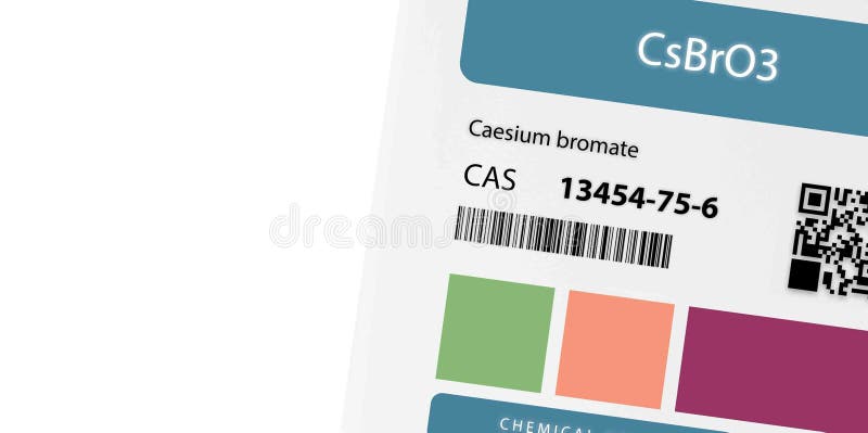 CsBrO3 - Cesium Bromate stock image. Image of science - 300743921