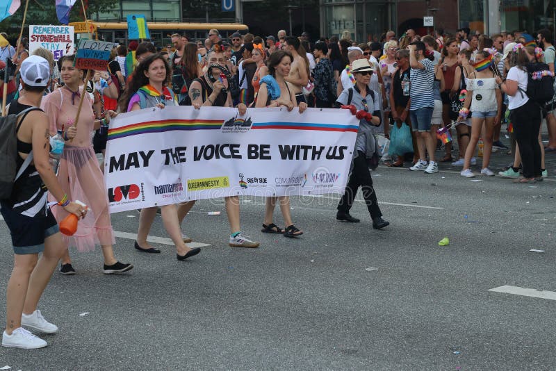 CSD Parade 2018 Hamburg, Germany LGBTIQ Demo Editorial Photography ...