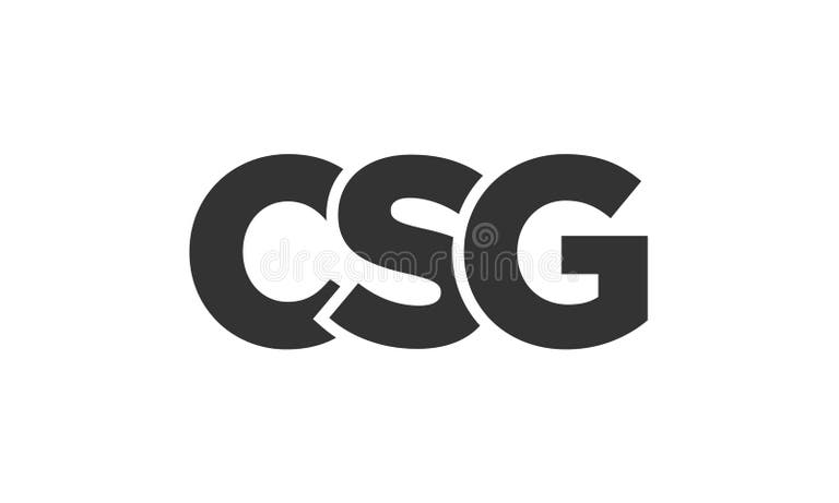 CSG Logo Design Template with Strong and Modern Bold Text. Initial ...
