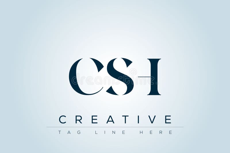 CSH abstract letter logo stock vector. Illustration of design - 363286108