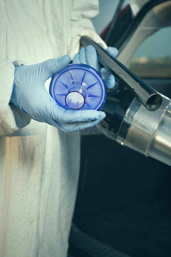 CSI - Technician Working with Special Micro Particles Filtering Vacuum ...