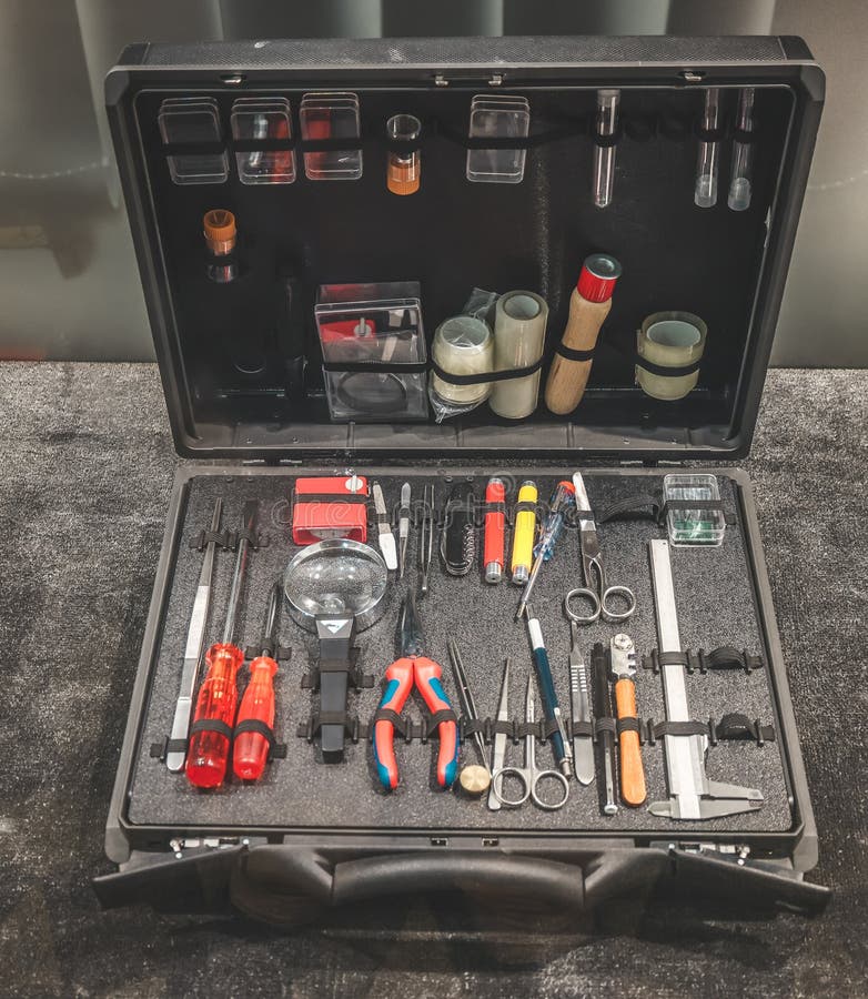 CSI Toolkit, Crime Scene Investigation Suitcase Filled with Different ...