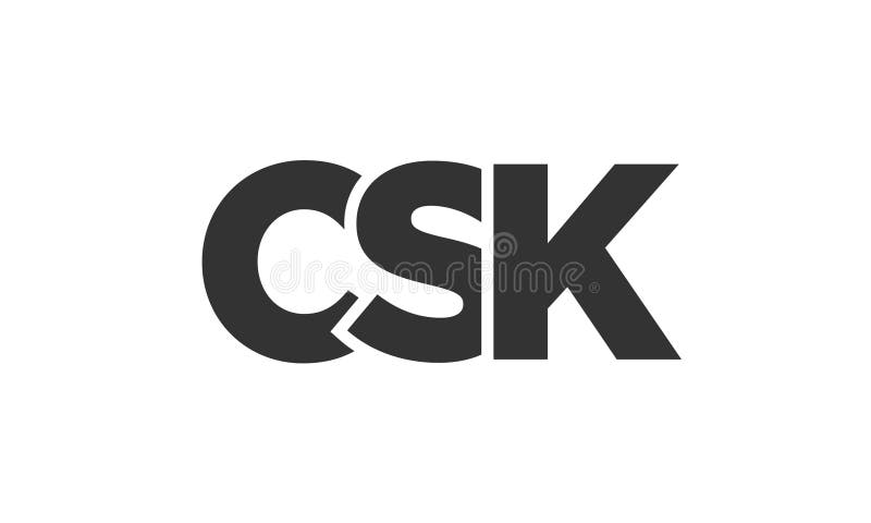 CSK Logo Design Template with Strong and Modern Bold Text. Initial ...