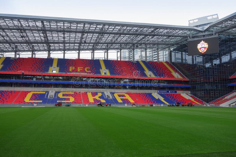 CSKA Stadium in Moscow editorial stock image. Image of federation ...