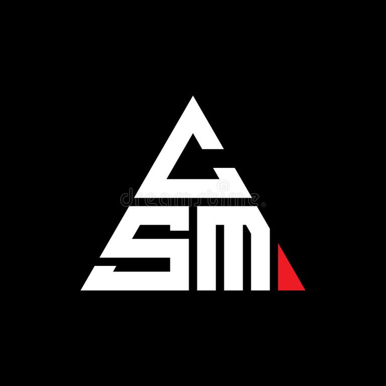 CSM Triangle Letter Logo Design with Triangle Shape. CSM Triangle Logo ...