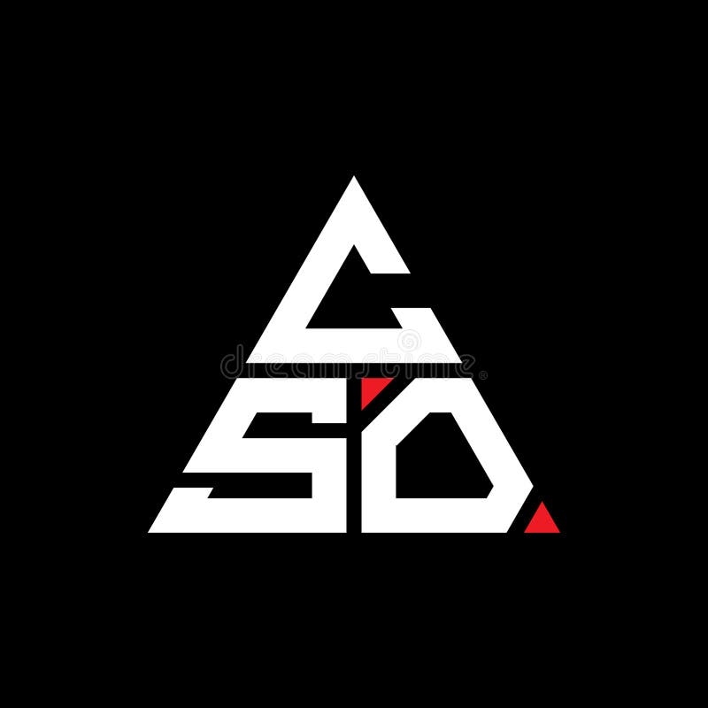 CSO Triangle Letter Logo Design with Triangle Shape. CSO Triangle Logo ...