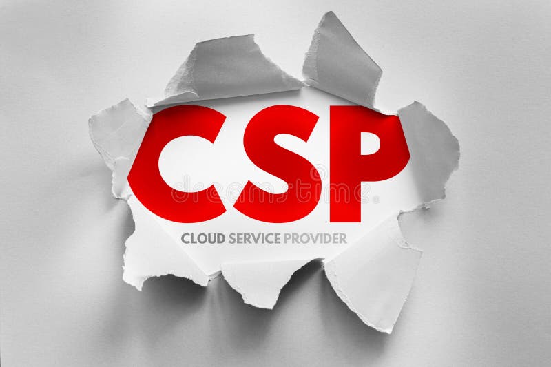 CSP (Cloud Service Provider) Acronym Exposed through Torn Paper ...