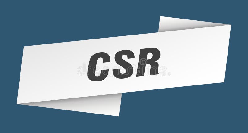 Csr Banner Template. Csr Ribbon Label Stock Vector - Illustration of ...
