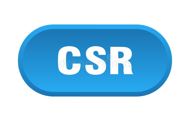 Csr Button. Rounded Sign on White Background Stock Vector ...