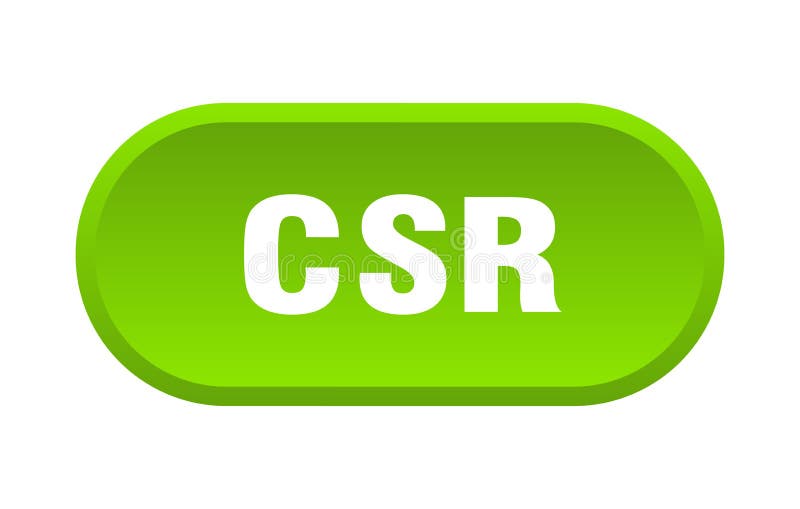 Csr Button. Rounded Sign on White Background Stock Vector ...