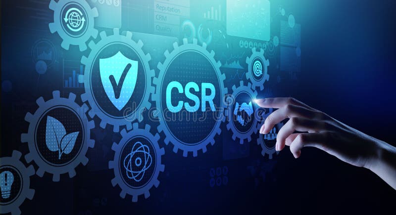 CSR Corporate Social Responsibility Business Technology Concept on ...