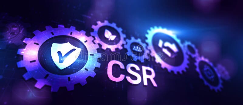 CSR Corporate Social Responsibility Business Technology Concept on ...