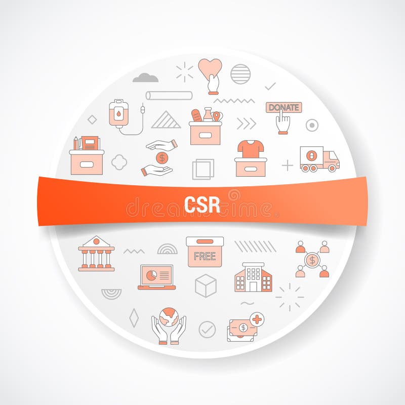 Csr Corporate Social Responsibility Concept with Icon Concept with ...