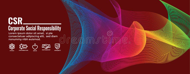 CSR-Corporate Social Responsibility Outline Icon Set - Web Header ...