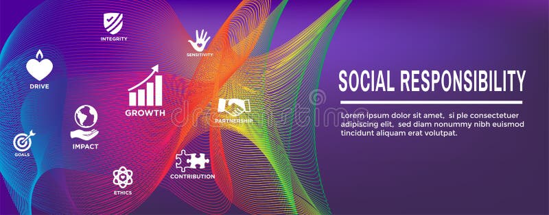 CSR-Corporate Social Responsibility Outline Icon Set - Web Header ...