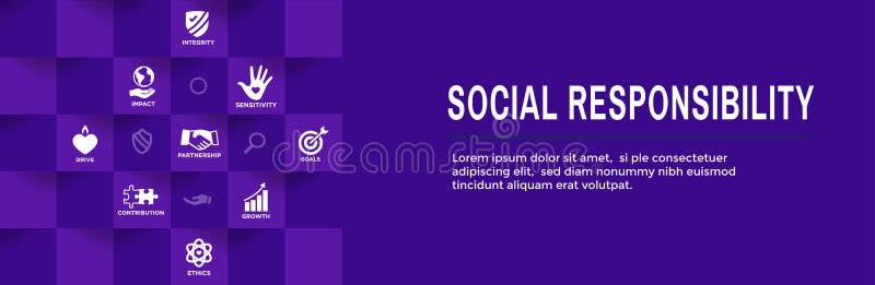 CSR-Corporate Social Responsibility Outline Icon Set - Web Header ...