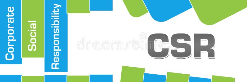 CSR - Corporate Social Responsibility Green Blue Three Symbols Stock ... CSR - Corporate Social Responsibility Green Blue Three Symbols Stock ...