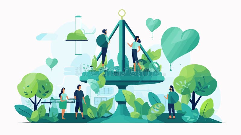 CSR Corporate Social Responsibility with Tiny Stock Vector ...