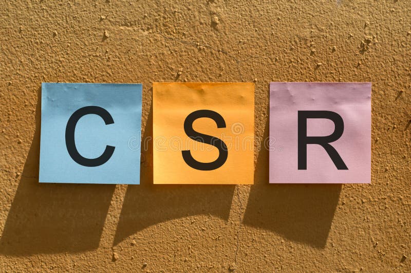 CSR - Corporate Social Responsibility, Word from Colorful Paper Notes ...