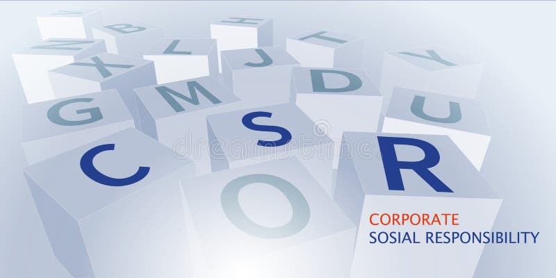 CSR Creative Background. Corporate Social Responsibility Concept with ...