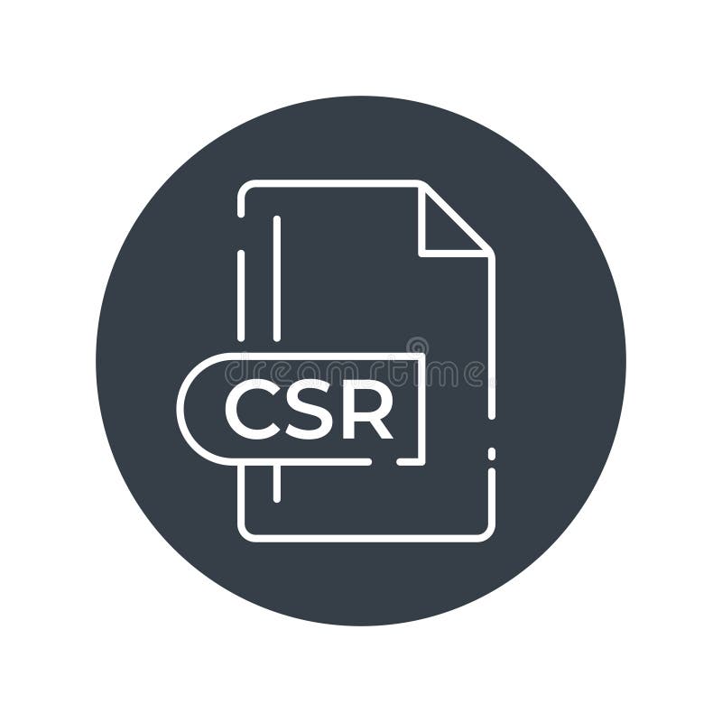 CSR File Format Icon. CSR Extension Filled Icon Stock Vector ...