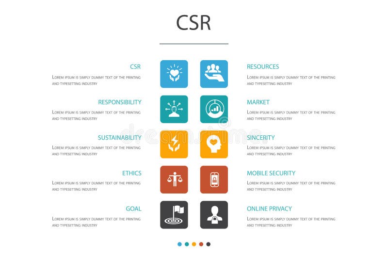 CSR Infographic 10 Option Concept Stock Vector - Illustration of goal ... CSR Infographic 10 Option Concept Stock Vector - Illustration of goal ...