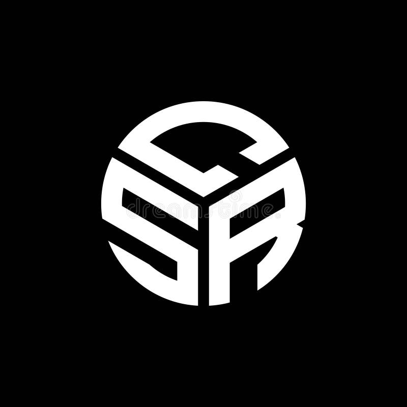 CSR Letter Logo Design on Black Background. CSR Creative Initials ...