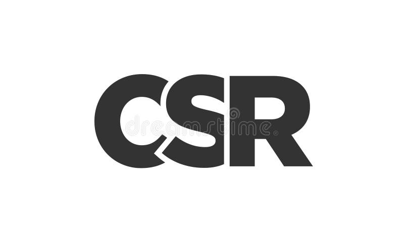 CSR Logo Design Template with Strong and Modern Bold Text. Initial ...